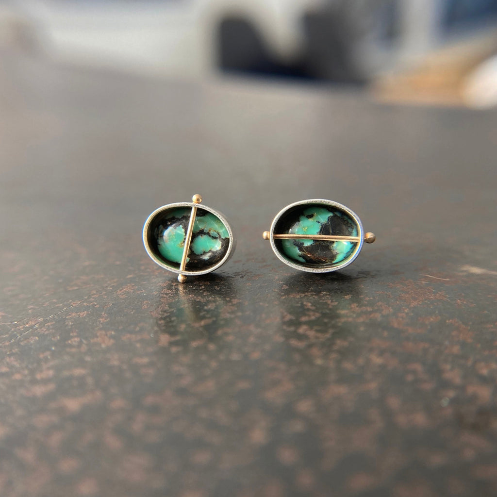 Captured New Lander Turquoise Studs – hilaryfinck.com