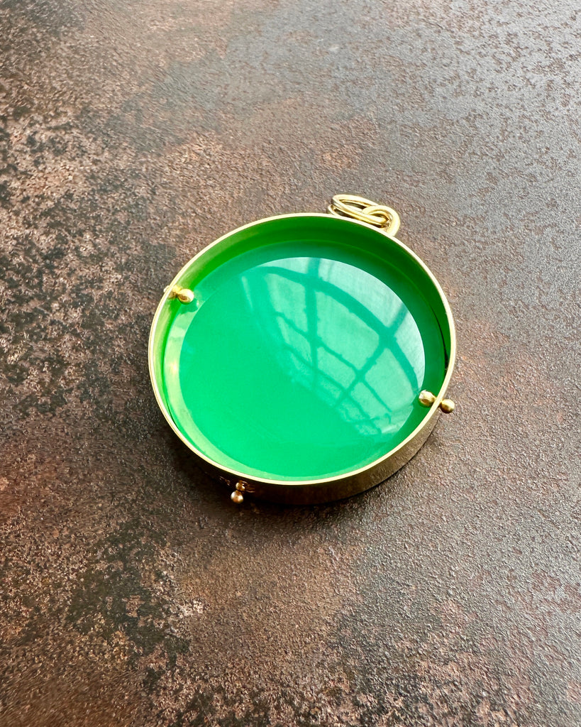 Captured Chrysoprase Disk Medallion – hilaryfinck.com