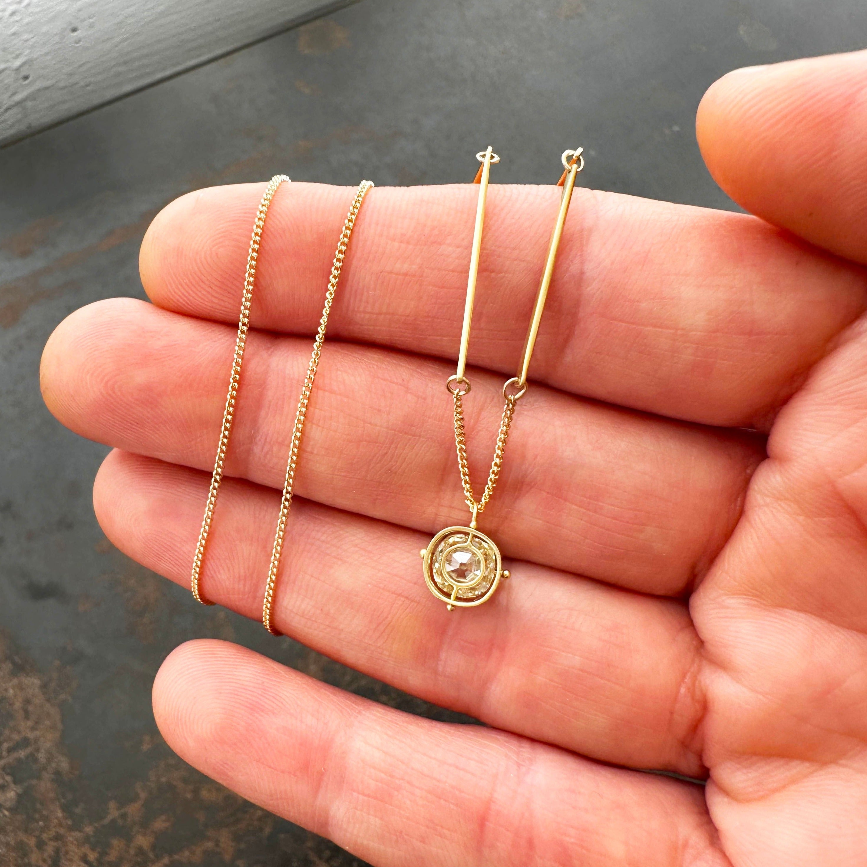 Captured Old Mine Cut Diamond Necklace – hilaryfinck.com